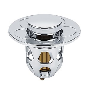 Drain Filter Pop-Up Bounce Core Bathtub Drain Plug Sink Basin Drain Filter Sink Stopper for Bathroom Kitchen Sink Stopper Bathroom Strainer Garbage Disposal Replacement Parts Kitchen Plugs