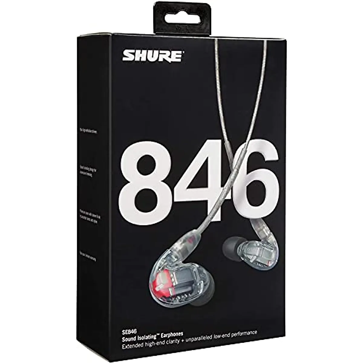 Shure SE846 PRO Wired Earbuds - Professional Sound Isolating Earphones, Four High Definition MicroDrivers and True Subwoofer, Secure In-Ear Fit, Detachable Cable, Durable Quality - Clear (SE846-CL)