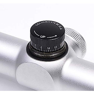 Stainless Silver Chrome Rifle Scope 4-12x40 AO Parallax Adjustable Objective with Weaver Rings