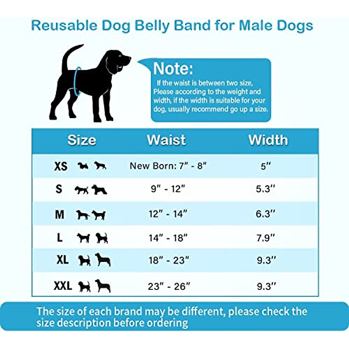 Pet Soft Washable Dog Diapers - Male Dog Belly Bands Diapers for Doggy, Washable Male Dog Belly Wraps 3Pack(S, Space)