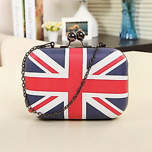 BESTOYARD British Flag Woman Crossbody Shoulder Bag Chain Bag Handbag Evening Party Bag Cellphone Wallet Purse