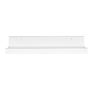 Kate and Laurel Levie 6 Inch Deep Wood Floating Wall Shelf Picture Frame Holder Ledge, 24 Inches, White