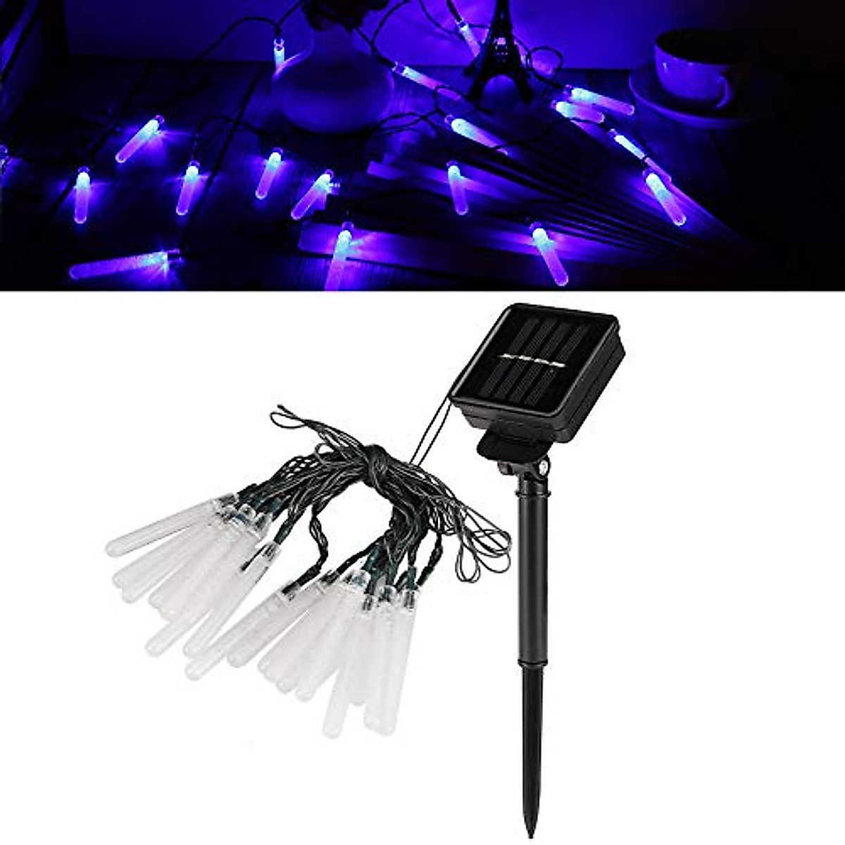 Solar String Lights Outdoor, Energy Saving Romantic and Warm Outdoor Solar Lights String for Home Decoration for Garden for Wedding Party(Default)