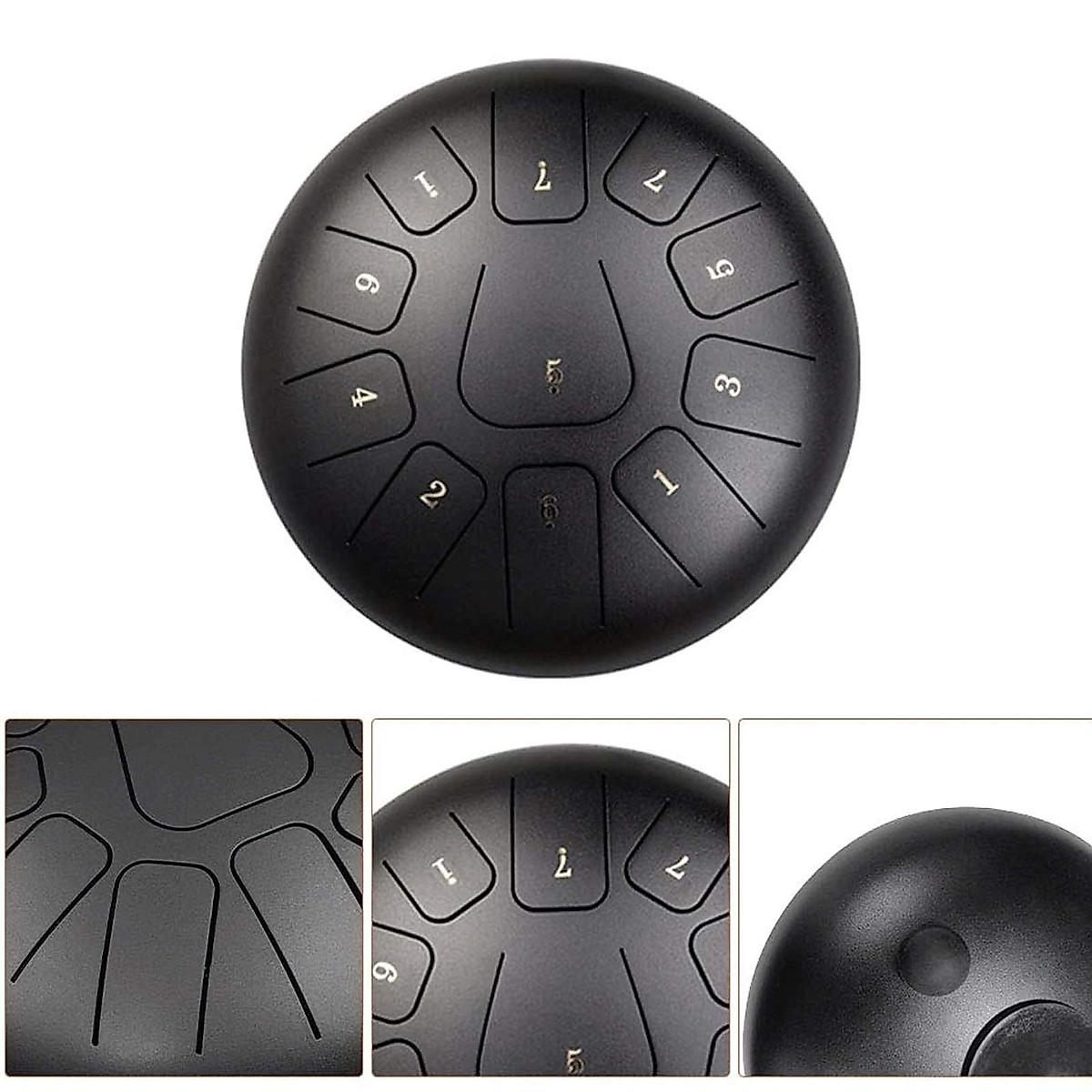 KACYDI Steel Tongue Drum 11 Notes 8 Inches Handpan Drum Percussion Instrument, Tank Chakra Drums Padded with Travel Bag, Mallets, Finger Picks, for Meditation, Entertainment, Music and Gift