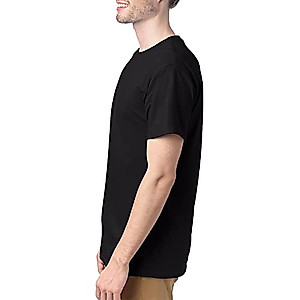 Hanes mens Essentials Short Sleeve T-shirt Value Pack (6-pack) fashion t shirts, Black, Large US