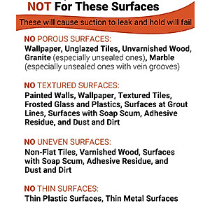 Kitston Suction Cup Hooks are Waterproof Solutions for The Shower, Bathrooms, and Kitchens to Hang Mesh Scrub Loofahs, Towels, Robes, and More, Black, 2 Pack