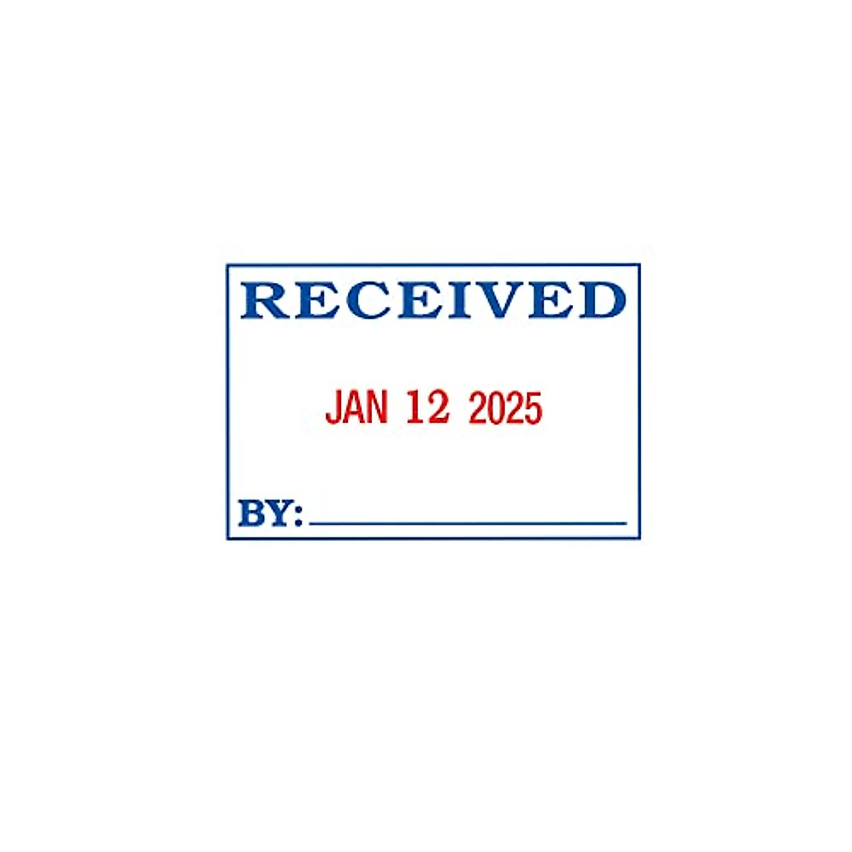 Office Depot Self-Inking Dater With Extra Pad, Received, Red/Blue Ink, 032537