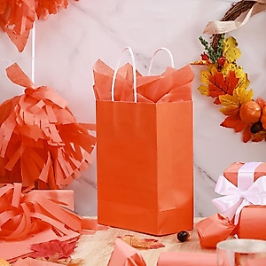 160 Sheets Christmas Tissue Paper 20 X 14 Inches, Thanksgiving Tissue Paper for Gift Bags Oranger Wrapping Tissue Paper Bulk for Crafts Birthday Party Decorations