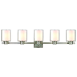 Design House 556175 Oslo 5 Light Vanity Light, Satin Nickel