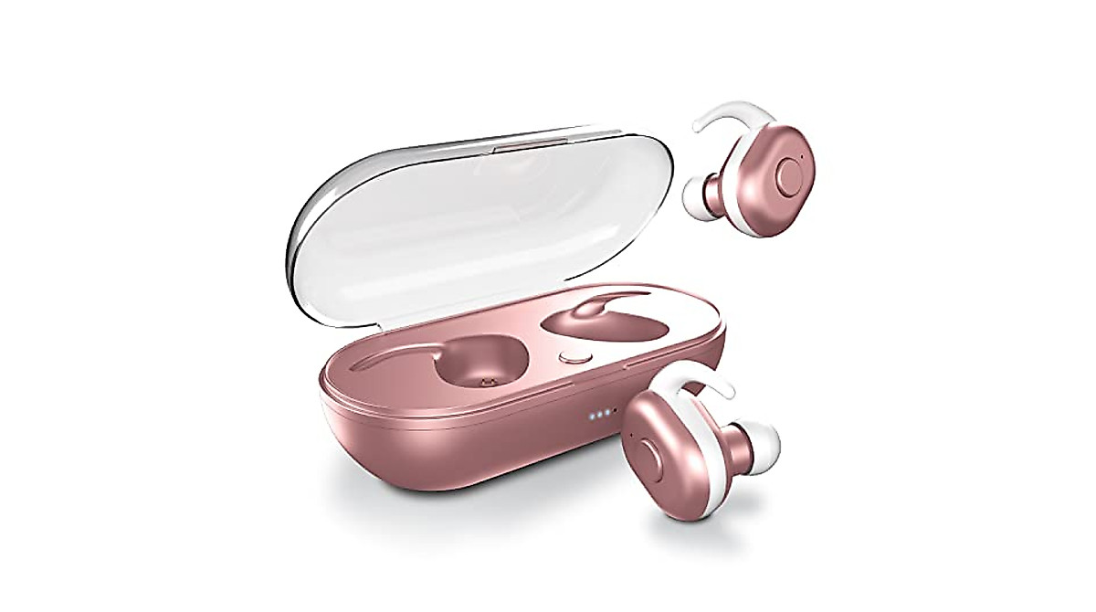 iWorld Elevate Wireless Earbuds Rose Gold – Universal Bluetooth Headphones