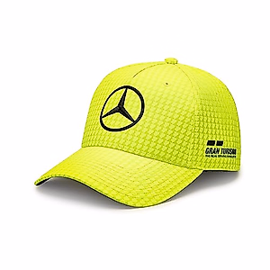 Mercedes AMG Petronas Formula One Team - 2023 Lewis Hamilton Driver Hat - Neon Yellow - Unisex - Size: One Size