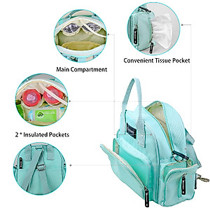 GZBABY Diaper Bag Waterproof Multifunctional Backpack Lightweight Handbag Small Nappy Bag,Newborn Gift for Mom(Green)