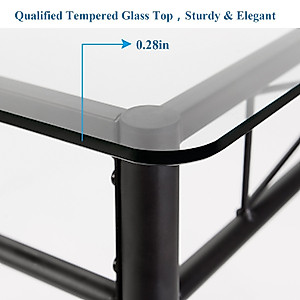 VECELO Kitchen Dining Room Table and Chairs [4 Placemats Included] 5-Piece Dinette Sets, Space Saving, Matte Black