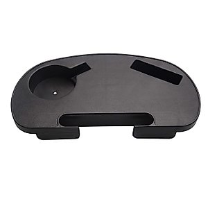 Hanperal Oval Zero Gravity Chair Cup Holder, Clip on Side Recliner Cup Table, Zero Gravity Lounge Chair Cup Holder Tray with Mobile Phone Slot, Cup Holder Slot and Snack Tray-Black
