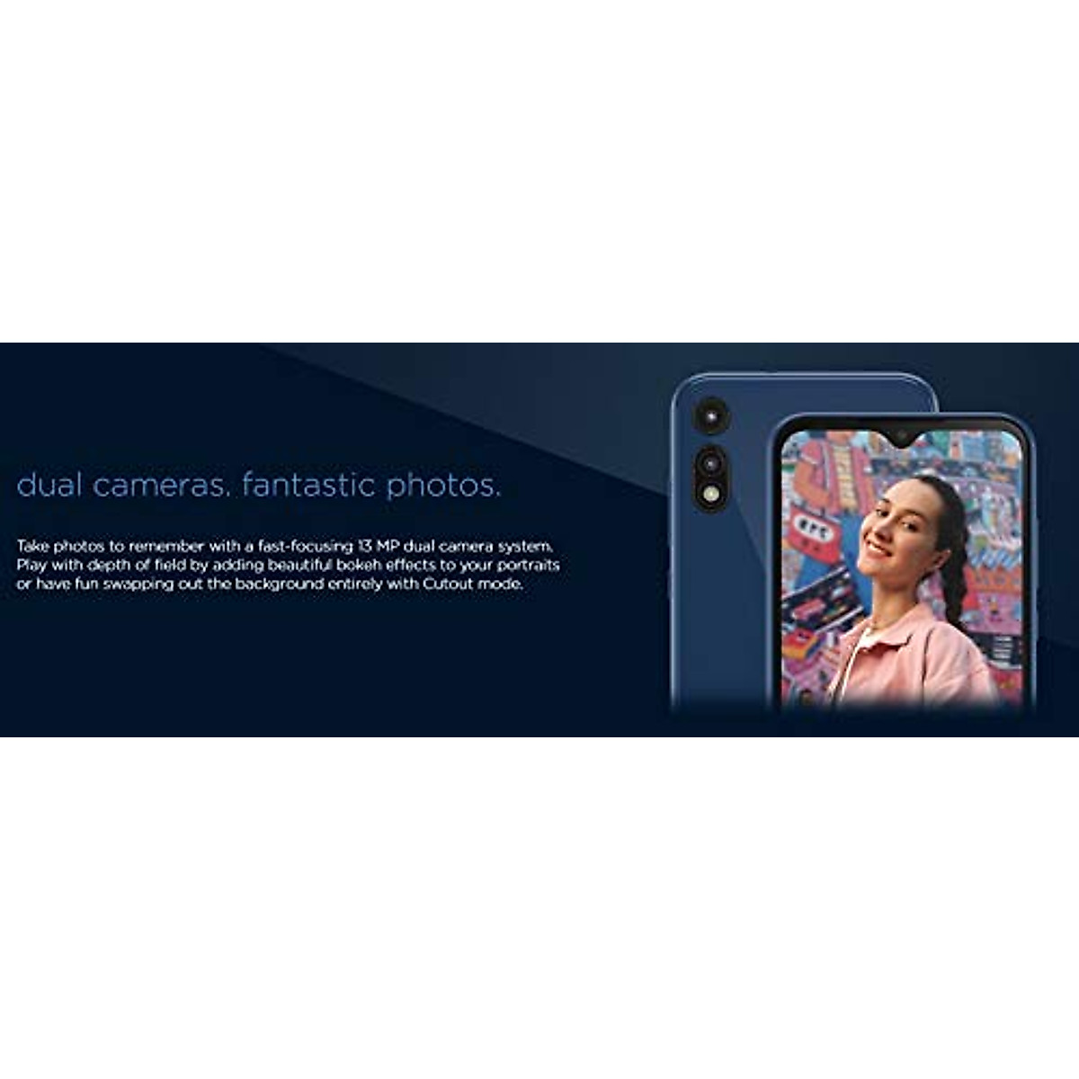 Moto E 2020 (32GB, 2GB) 6.2", Snapdragon 632, Android 10, 4G LTE Factory Unlocked XT2052-1 (Midnight Blue)