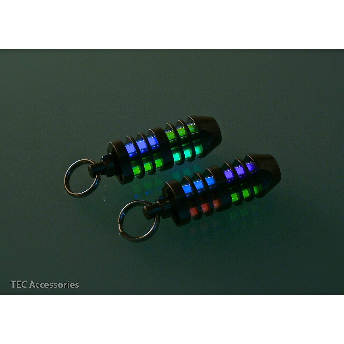 TEC-T3-6X Titanium Isotope Triode Fob - Titanium Tritium Vial Lantern - 3mm x 23mm - 3mm x 11mm - Camping Accessories - Gifts for Men - Keychain Accessories - Survival Gear - Outdoor Toys - Cool Stuff