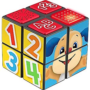 Fisher-Price Laugh & Learn Baby Learning Toy Puppy’S Activity Cube with Lights Music & Fine Motor Activities for Ages 9+ Months