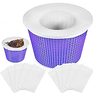 30-Pack of Pool Skimmer Socks, Ultra Fine Mesh Filter Sock Net for Skimmer Baskets, Skimmers Cleans Debris and Leaves for In-Ground and Above Ground Pools