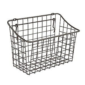 Spectrum Diversified 10" x 5" x 7" Pegboard & Wall Mount Basket, 10"L x 7"W, Industrial Gray