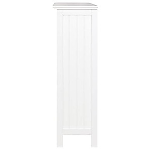 eHemco 3 Tier Bookcase with 2 Arched Supports, 40 Inches, White