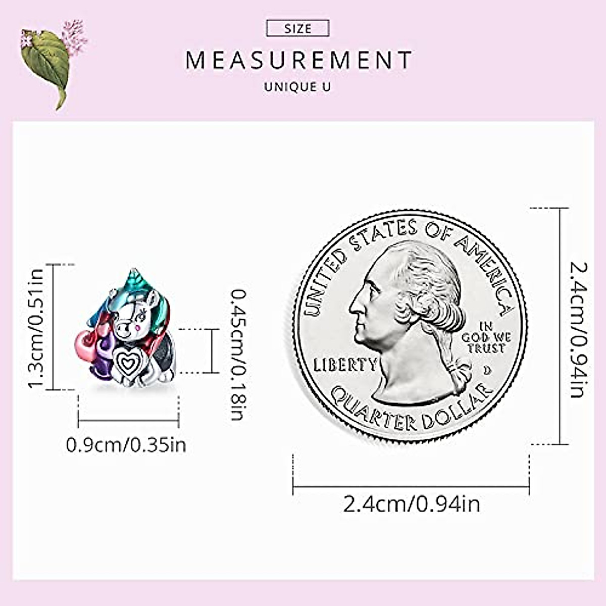 Manhe Charms Animal Charm Sterling Silver Horse Dog Flamingo Unicorn Charms for Pandora Bracelet (Pony Charms)