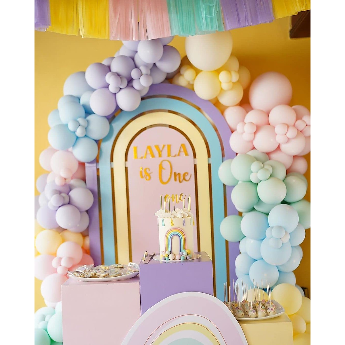 Bezente Pastel Balloons Latex Party Balloons, 100 Pack 12 inch Round ...