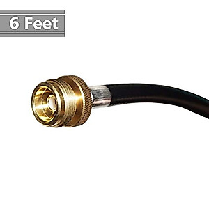 DOZYANT 6 Feet Propane Adapter Hose 1 lb to 20 lb Converter Replacement for QCC1 / Type1 Tank Connects 1 LB Bulk Portable Appliance to 20 lb Propane Tank - for Weber Q 1200 1000 Gas Grill