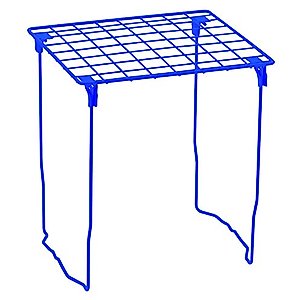 LockerMate Stac-A-Shelf Locker Shelf, Stackable, Extra Tall, Fits Standard Size School Lockers, Blue