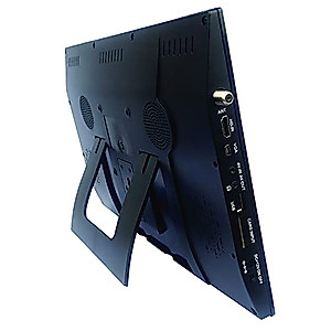 Supersonic SC-2814 Portable Digital LED TV 14" with, USB, SD, and HDMI Input: Built-in Rechargeable Lithium Ion Battery and FM Radio with Included Stand