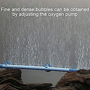 PAGOW 2 Pieces 10 Inch Aquarium Bubble Wall Air Stone Bar, Air Stone Bar Tubes with Suction Cups, Spray Aeration for Fish Tank Hydroponics Pump