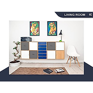 OKIBIG 11x11x11 Storage Cube Bins Set of 3 Foldable with Handles Grey