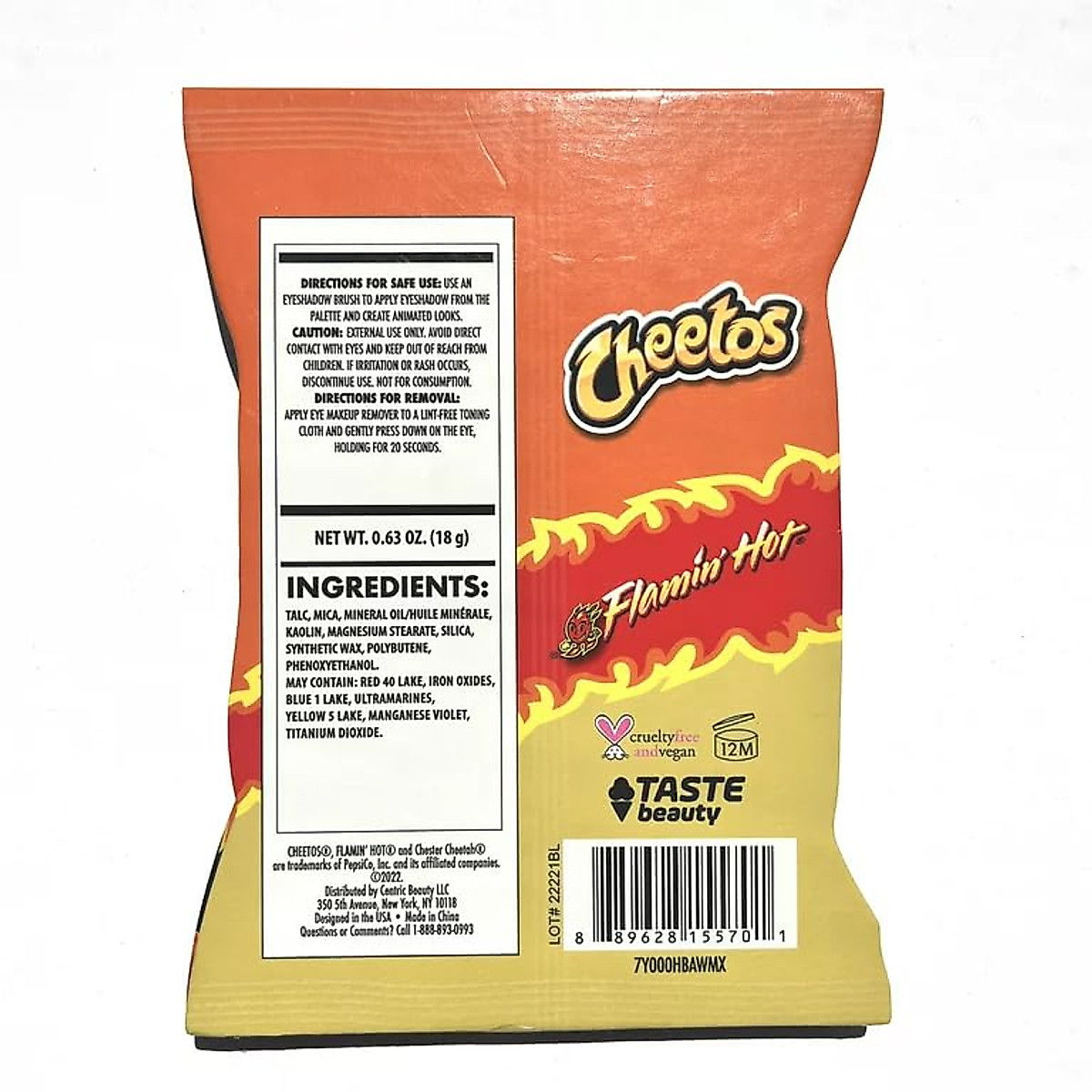 eyeshadow palette Chee-TOS 12 Fun Orange Yellow Red Shades Eyeshadow Palette Junk Food Themed