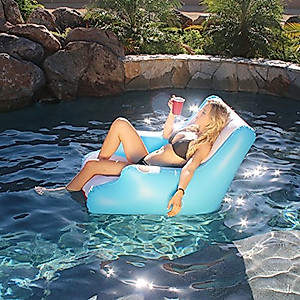 GoFloats Lazy Buoy Floating Lounge Chair with Cup Holders - The Most Comfortable Pool Float Ever