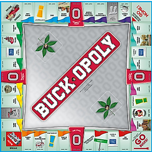 Late For The Sky Ohio State Monopoly , Scarlet, Gray 15.38 x 10.63 x 2.06 inches