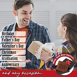 Personalized Leather Wallet for Men, Christmas for Men,Him, Custom Name Wallets, Customazible Gift for Husband, Dad, Boyfriend, Him, Men Gifts for Anniversary, Birthday, Wedding, Fathers Day