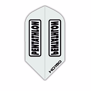 US Darts 3 Sets (9 Flights) Pentathlon HD150 White Slim Dart Flights - 150 Micron - Ex-Tough