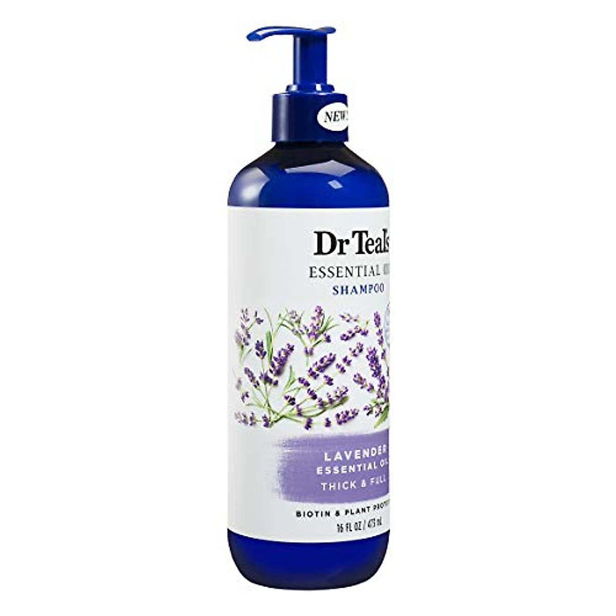 Dr Teal's Thick & Full Essential Oil Shampoo, Lavender, 16 Fl Oz