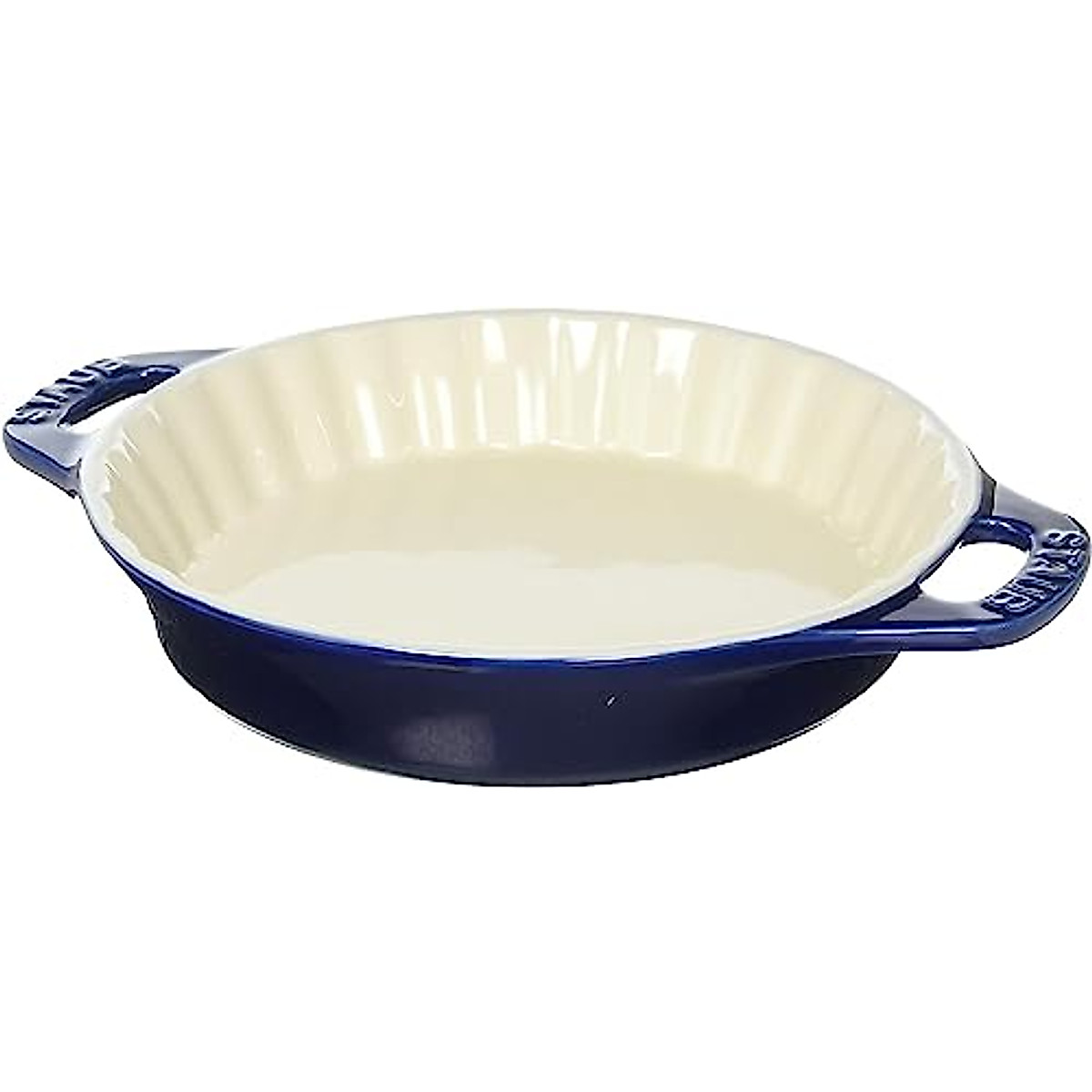 STAUB Ceramics Bakeware-Pie-Pans Dish, 9", 9-inch, Dark Blue