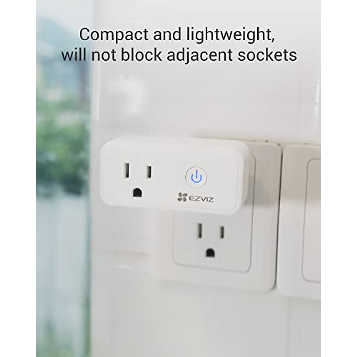 EZVIZ Smart Plug, Smart Home WiFi Outlet Compatible with Alexa, Echo, Google Home, Remote Control | T30-B(White, 2 Packs)