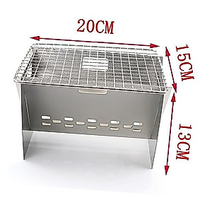 MARMERDO Folding Grill Outdoor Griddle Grill Small Charcoal Grill Mini Bbq Grill Portable Camping Stove Camping Grills Racks Portable Charcoal Grill Barbecue Grill Bbq Tool Silver