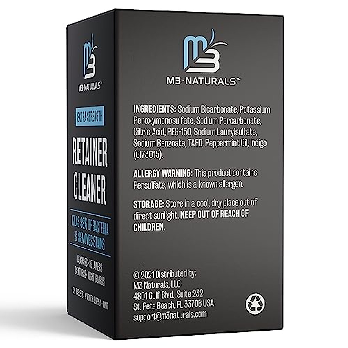 Retainer Cleaner Tablets Invisalign Cleaner - FSA HSA Approved - Remove Odors Discoloration Stains and Plaque 4 Month Supply Denture Cleaner for Retainers and Mouth Guards Denture Bath Fresh Mint