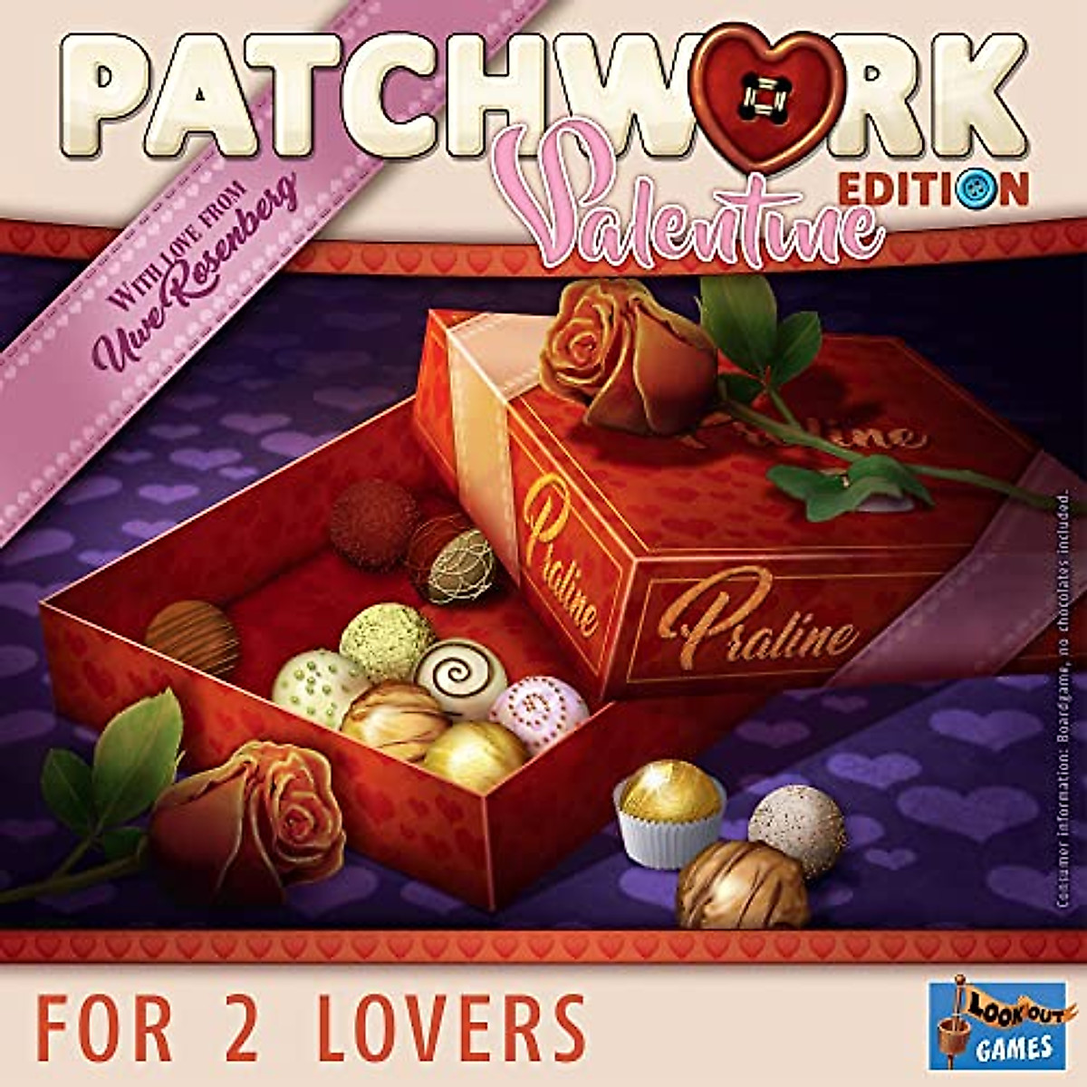 Patchwork Board Game Valentine's Day Edition | Strategy Game | Puzzle Game | Family Board Game for Kids and Adults | Ages 8 and up | 2 Players | Average Playtime 30 Minutes | Made by Lookout Games