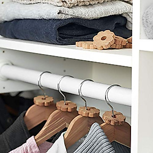 Household Essentials 14376-1 CedarFresh Red Cedar Wood Flower Rings for Hangers - Set of 20