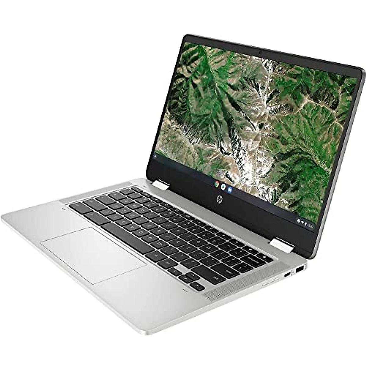 HP Newest Laptop X360 14a Chromebook 14in HD Touchscreen Intel Celeron 4GB DDR4 64GB eMMC WiFi Webcam Stereo Speakers Bluetooth 5 Chrome OS Silver Color (Renewed)