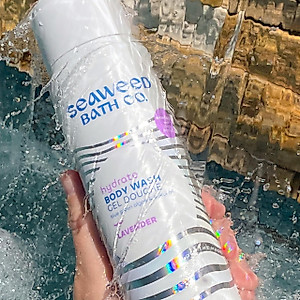 Seaweed Bath Co. Hydrate Body Wash, Lavender Scent, 12 Ounce, Shower Gel for Men & Women, Vegan, Paraben Free, Sulfate Free, Cruelty Free