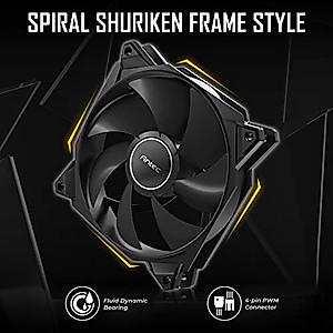 Antec PWM PC Fans, 120mm Fan, 66.56CFM, 2.7mmH₂O, PWM Case Fan, 4 Pin PWM Connector, Computer Fans with 2000 RPM, Storm Series 3 Packs