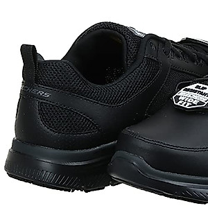 Skechers Men's Flex Advantage Sr Work Shoe, Black, 14 W US