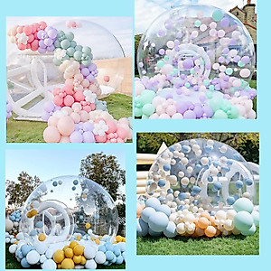 ROOMEDAL Inflatable Clear Bubble House for Kid Adult Balloon Transparent Inflatable Bubble Tent Dome with Blower,Luxury 10ft Diameter Bubble House,6ft Tunnel for Home Outdoor Backyard Party Stargazing