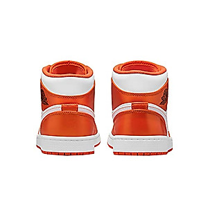 Nike Men's Air Jordan 1 Mid Se Electro Orange, Electro Orange/Black/White, 13