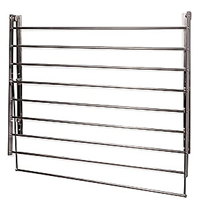 brightmaison Wall Mount Clothes Drying Rack & Laundry Room Organizer, 6.5 Yards Drying Capacity Stainless Steel Silver Laundry Rack